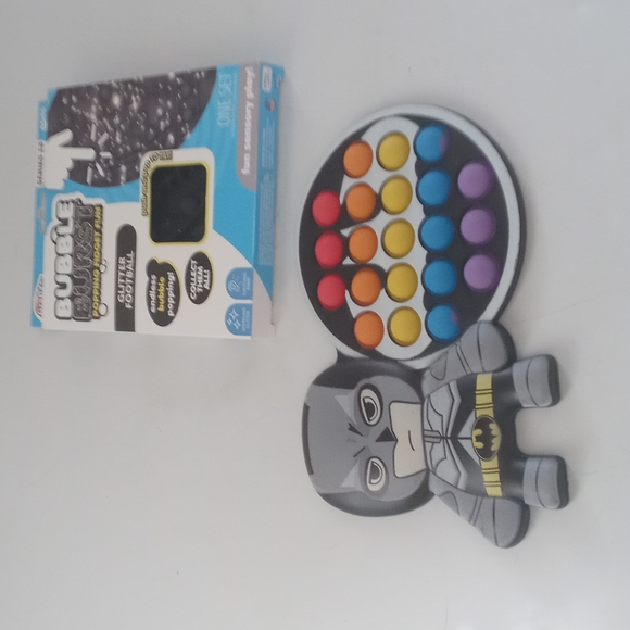 Toys | Set Of 2 Bubble Burst Popping Fidgets Black Glitter Football ...